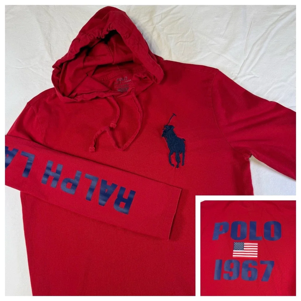 Polo Ralph Lauren | Shirts | Polo Ralph Lauren Hoodie Big Pony Logo 967 ...